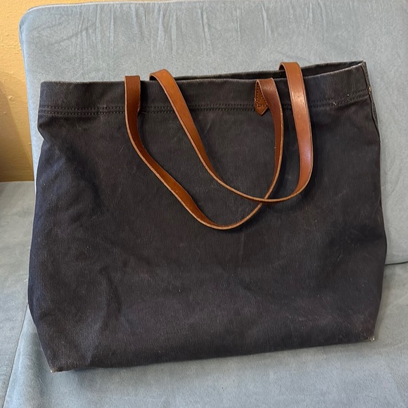 Madewell | Bags | Madewell Canvas Tote Navy Blue | Poshmark